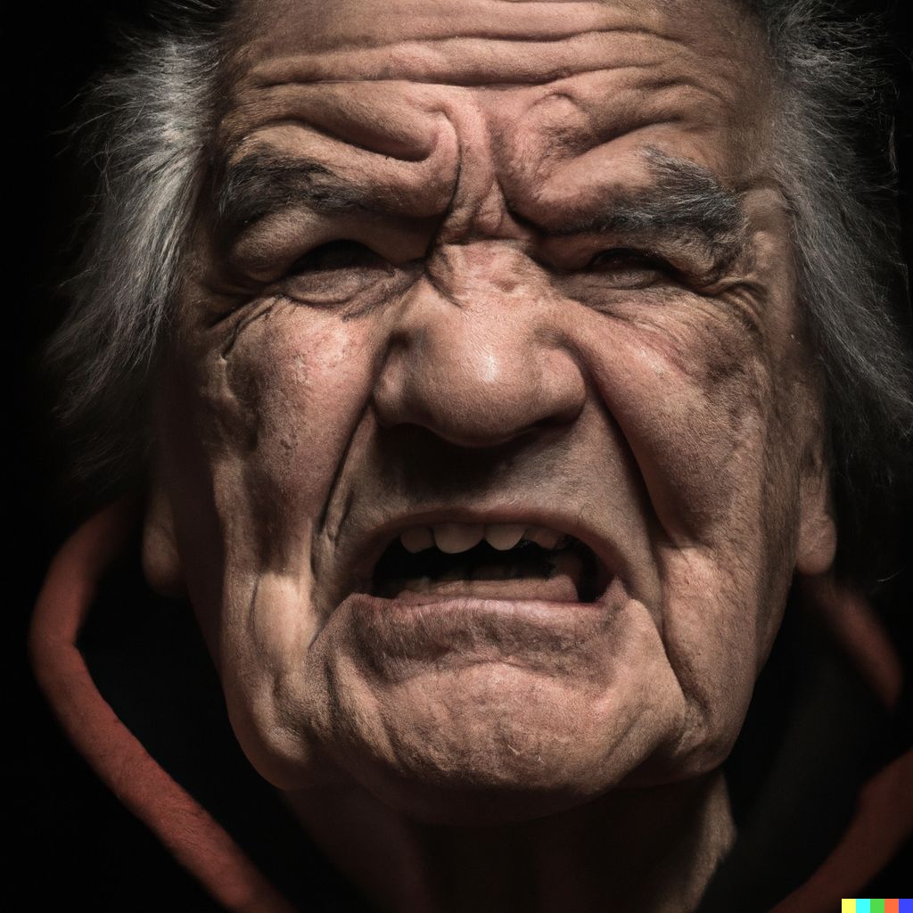 DALL·E 2022-08-17 10.36.58 - a portrait of a very old, fragile ...